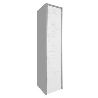 Locker metálico dual grande - 4 puertas blanco